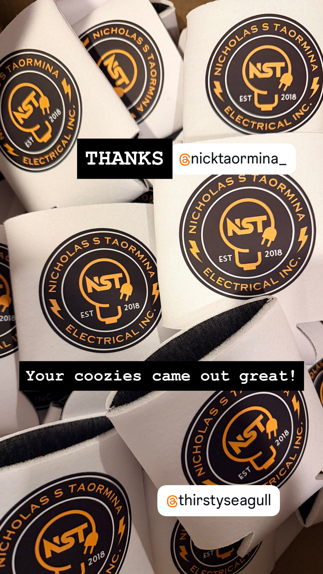 Thanks Nick Taormina @undercovergloucester for your order. Extending ...