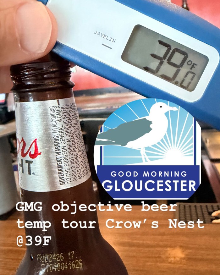 GMG objective beer temp tour Crow’s Nest 39F – Good Morning Gloucester