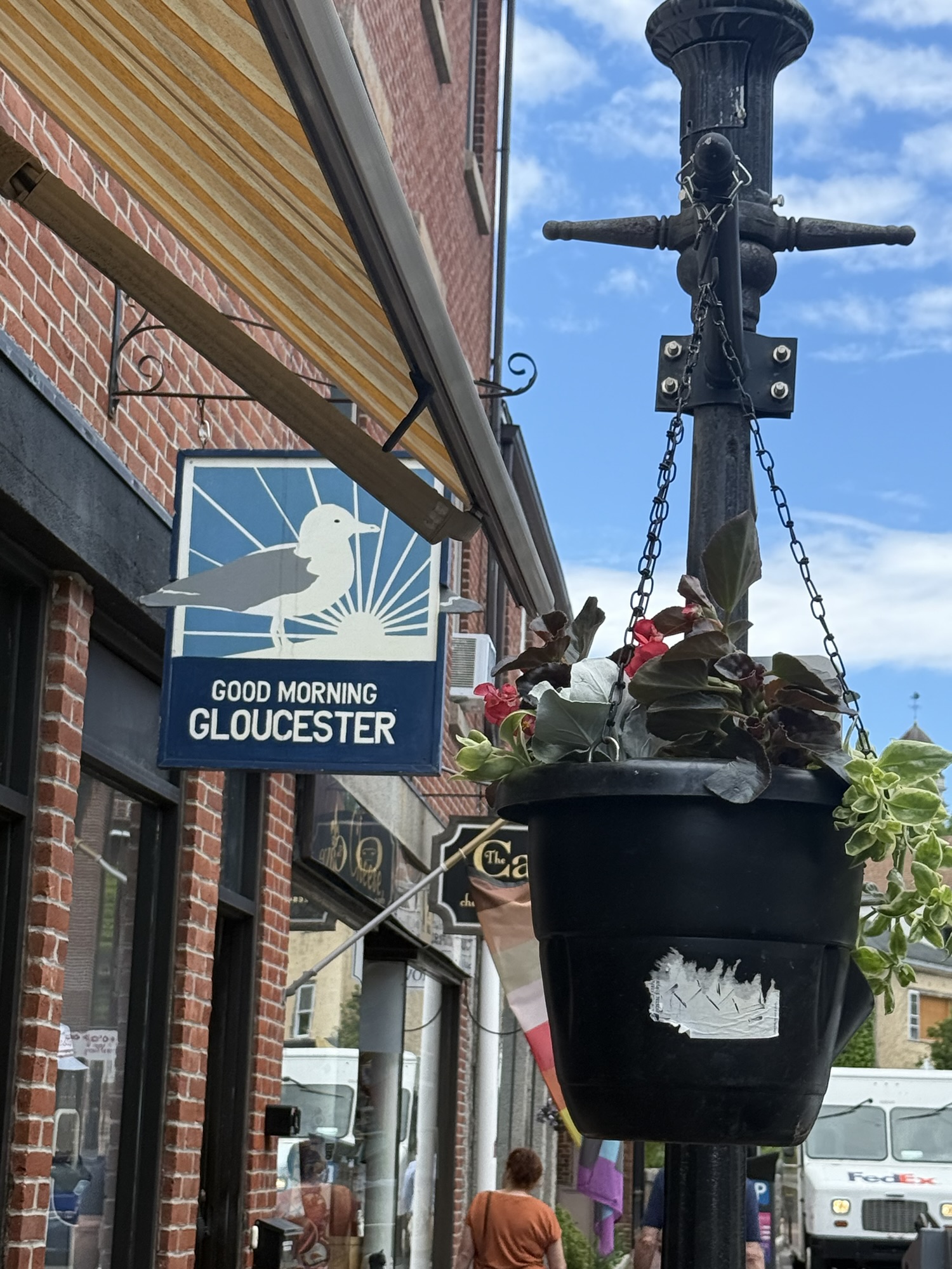 Marco Numerosi and Brian Watson From Gloucester DPW Install Hanging ...