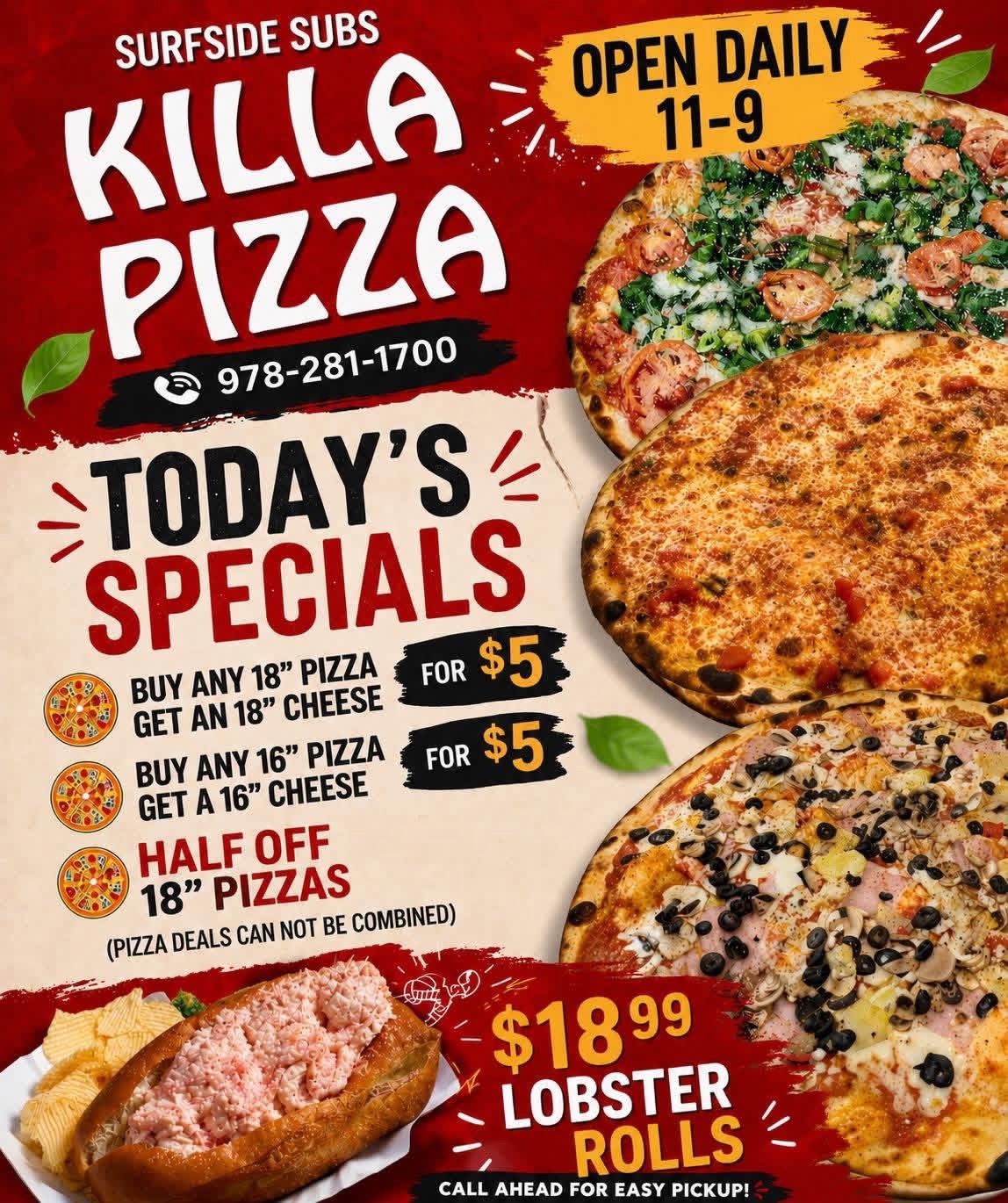 Surfside Subs KILLA PIZZA IS HERE! 🔥 – Good Morning Gloucester